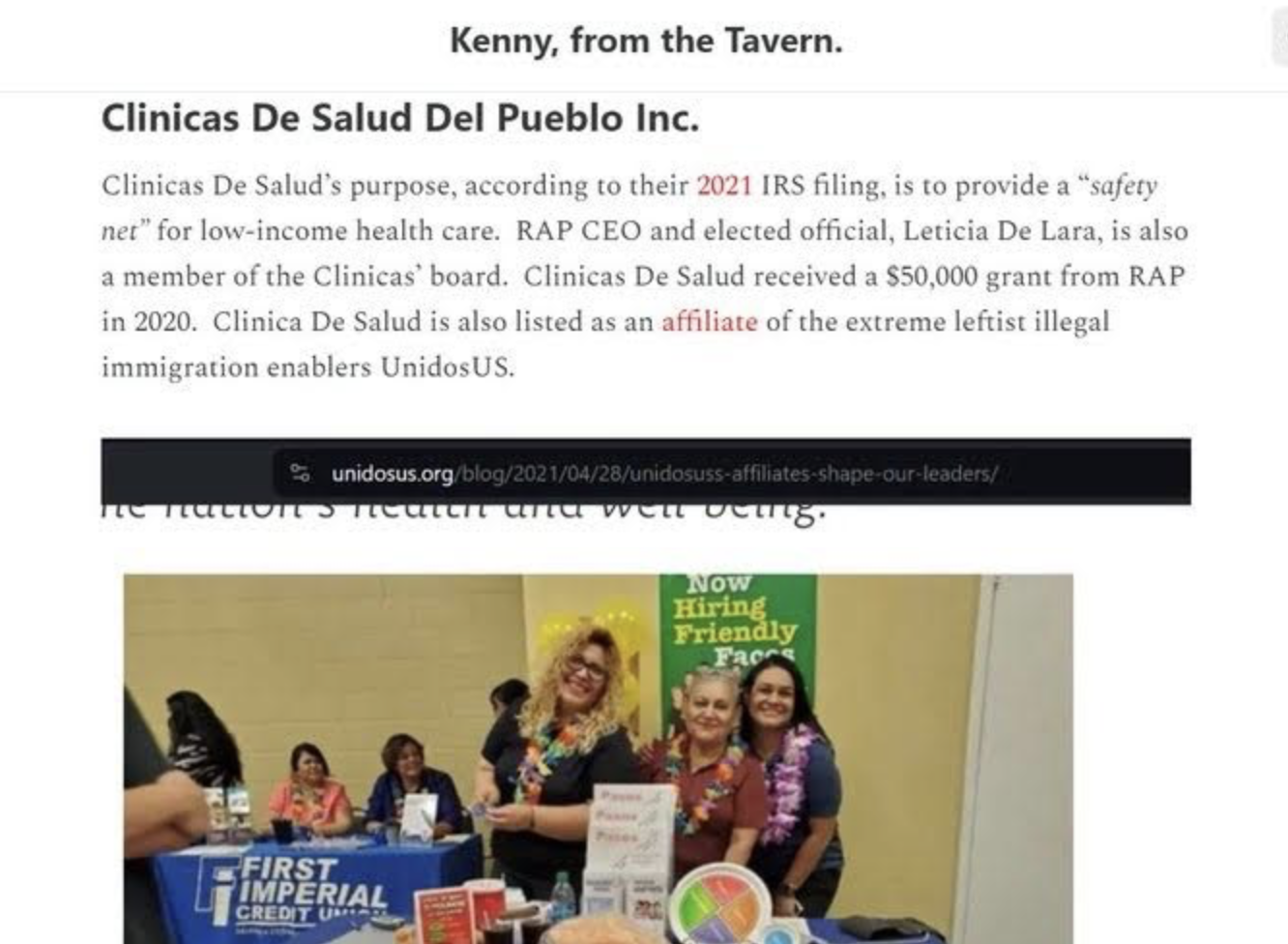 UnidosUS: Facilitator of Border Invasion Changed Name to Hide Racist ...