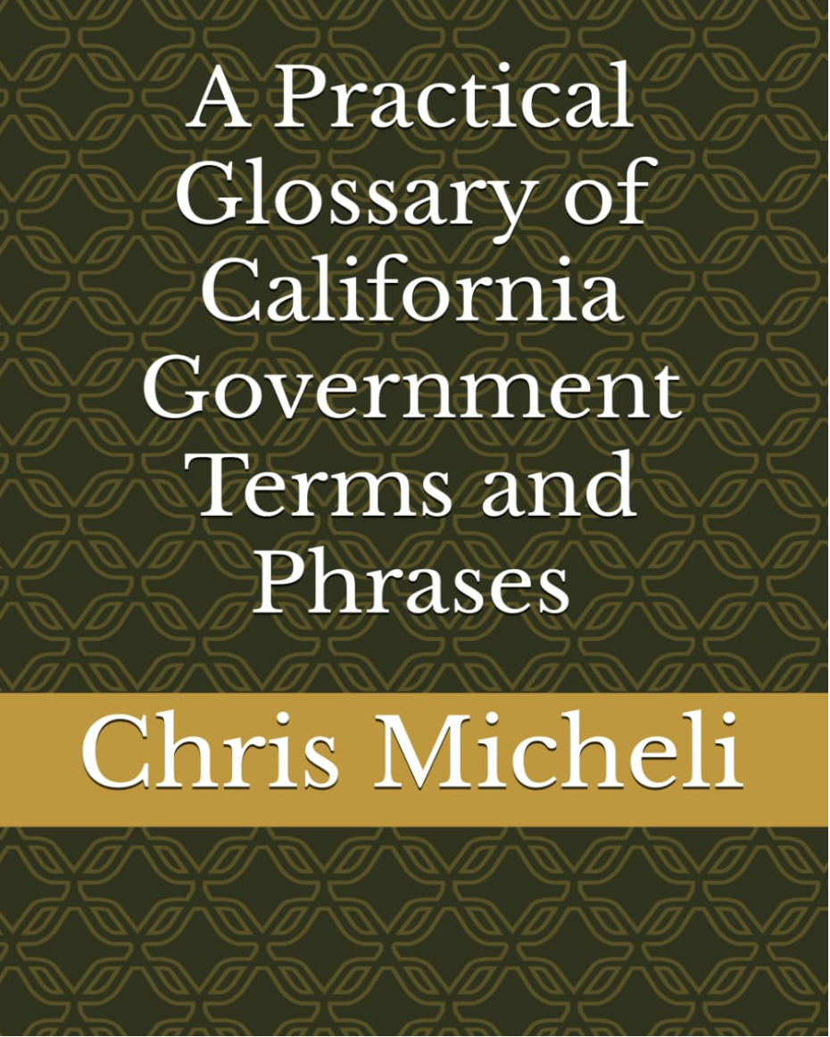 Book on California Government Glossary of Terms Published – California ...