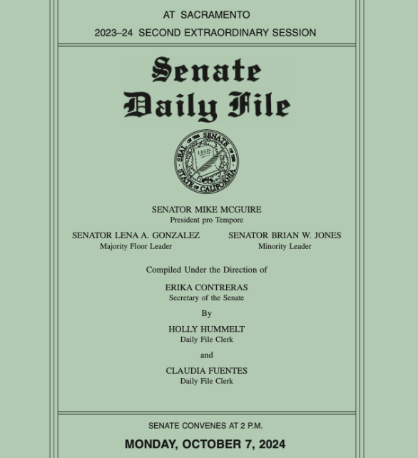 Printing of Legislative Documents – California Globe