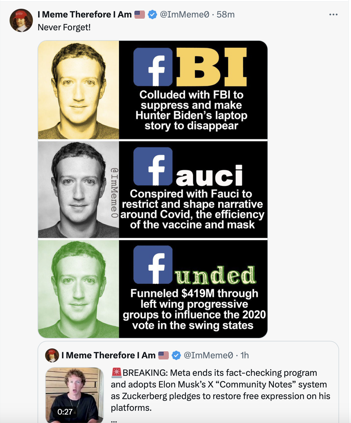 Zuckerberg to Replace Facebook ‘Fact Checkers’ With Community Notes ...