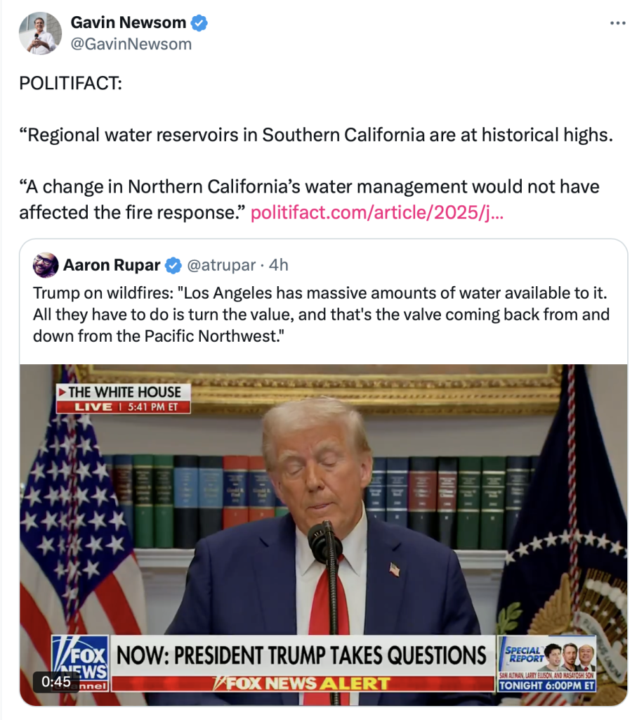 President Trump to Gov. Newsom: We’re Putting People over Fish ...
