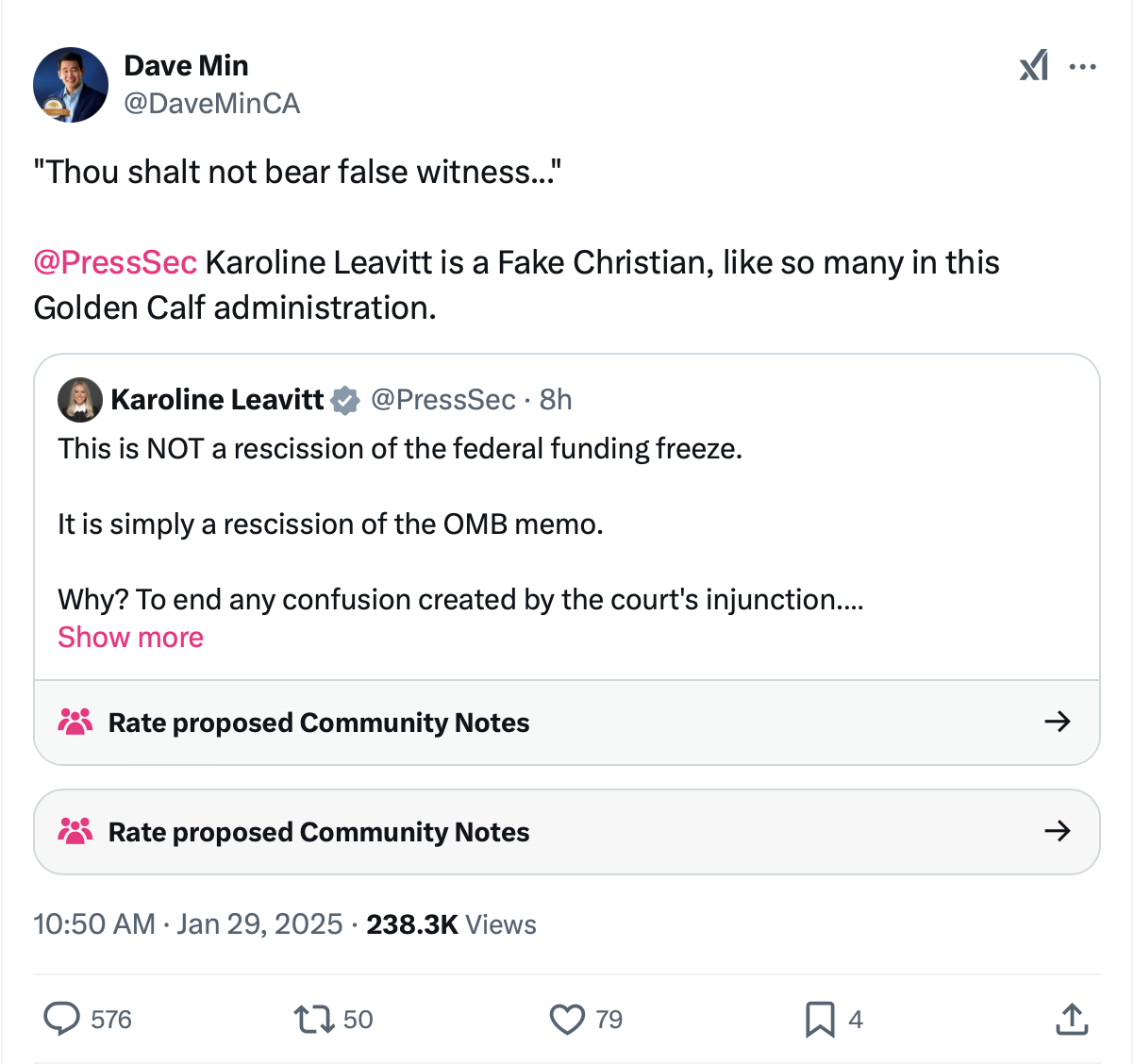 CA Congressman Dave Min Faces Major Criticism Over X Post Going After ...