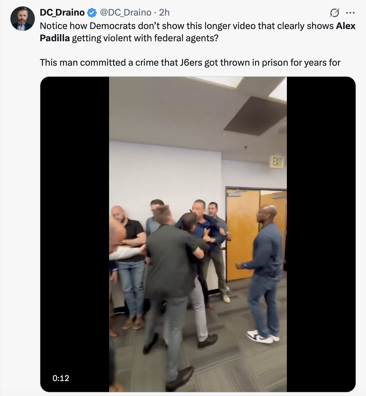 CA Senator Padilla Forcibly Removed, Briefly Handcuffed By Secret ...