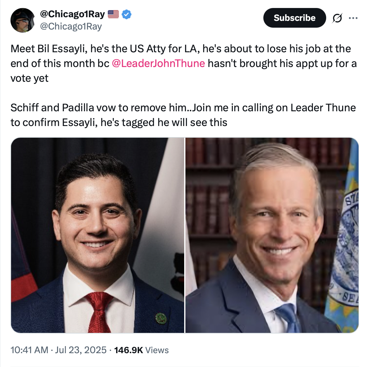 Trump Administration Names Bill Essayli ‘Acting’ L.A. U.S. Attorney ...