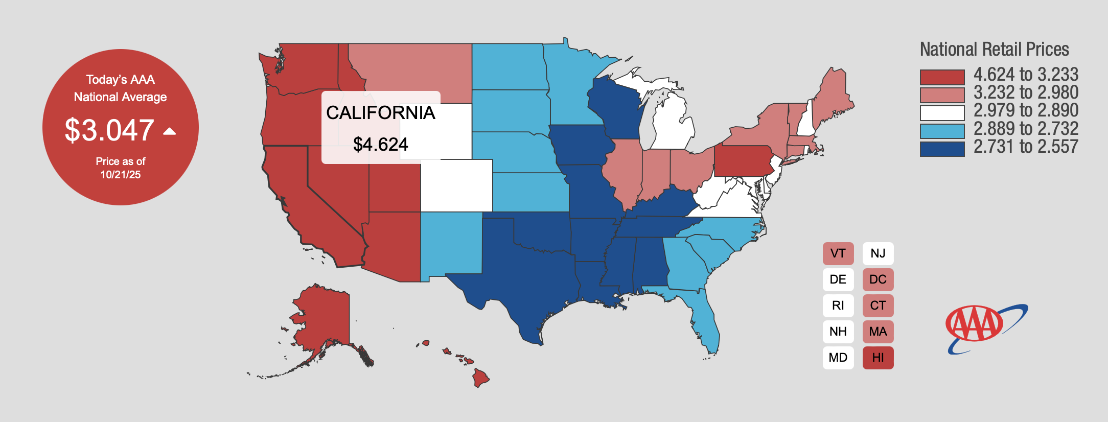 California Gas Prices Remain Highest in the Country: Average is $4.62 ...